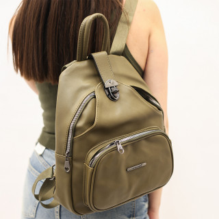 Backpack Green - kompaktni modni ranac u zelenoj boji 1381 GREEN