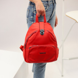 Backpack Red - kompaktni modni ranac u crvenoj boji 1381 RED