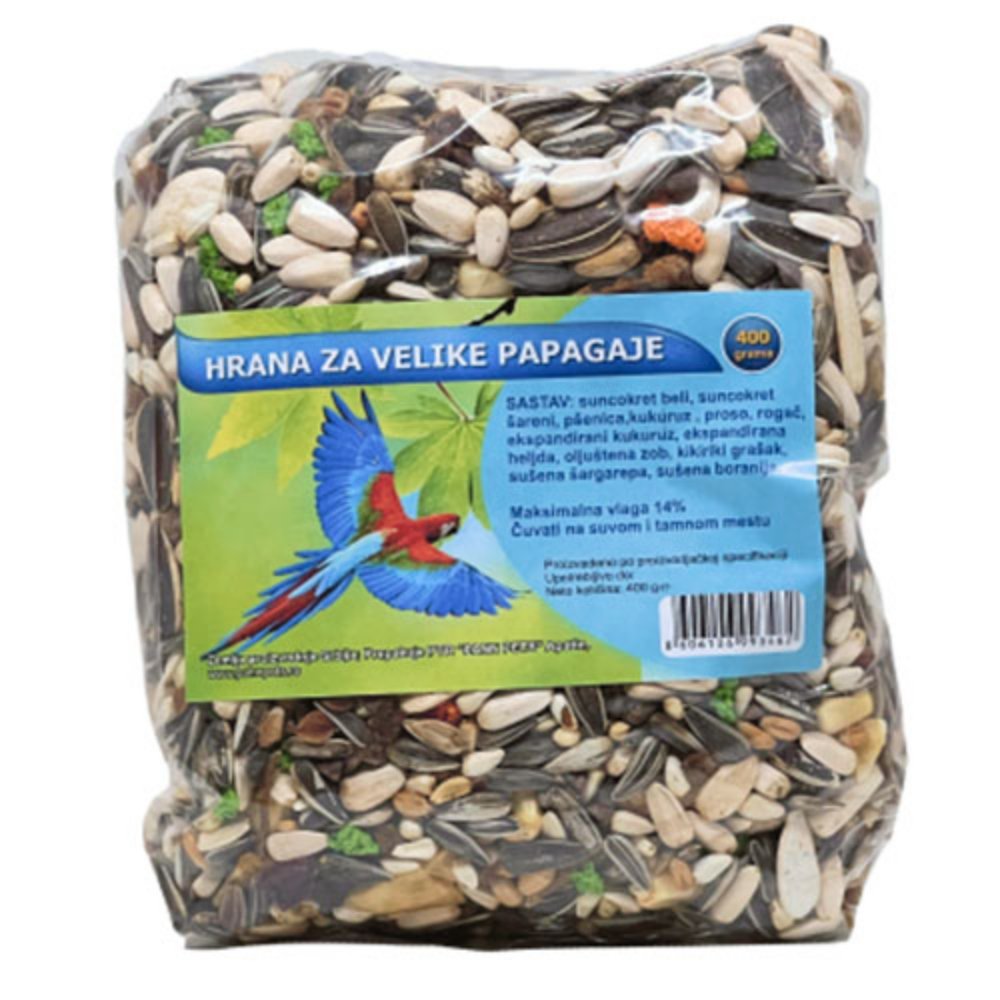 PANN PETS HRANA ZA VELIKE PAPAGAJE 400G ( KESICA PE)