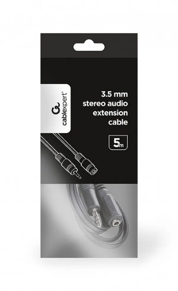 GEMBIRD CCA-421S-5M Gembird 3.5mm stereo plug to 3.5mm stereo socket extension kabl 5m