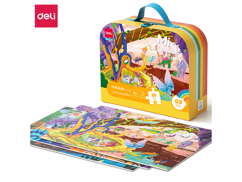 PUZZLE KOFERČE DELI
3 NIVO (SIJAJU U
MRAKU) EH744