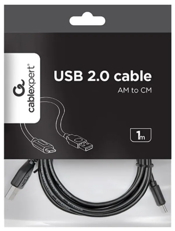 GEMBIRD CCP-USB2-AMCM-1M Gembird USB 2.0 AM to Type-C cable (AM/CM), 1 m