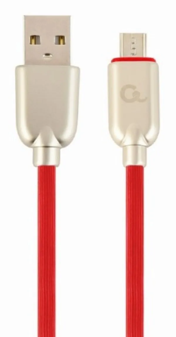 GEMBIRD CC-USB2R-AMmBM-2M-R Gembird Premium rubber Micro-USB charging and data cable, 2m, red