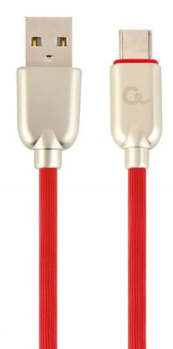 GEMBIRD CC-USB2R-AMCM-1M-R Gembird Premium rubber Type-C USB charging and data cable, 1m, red