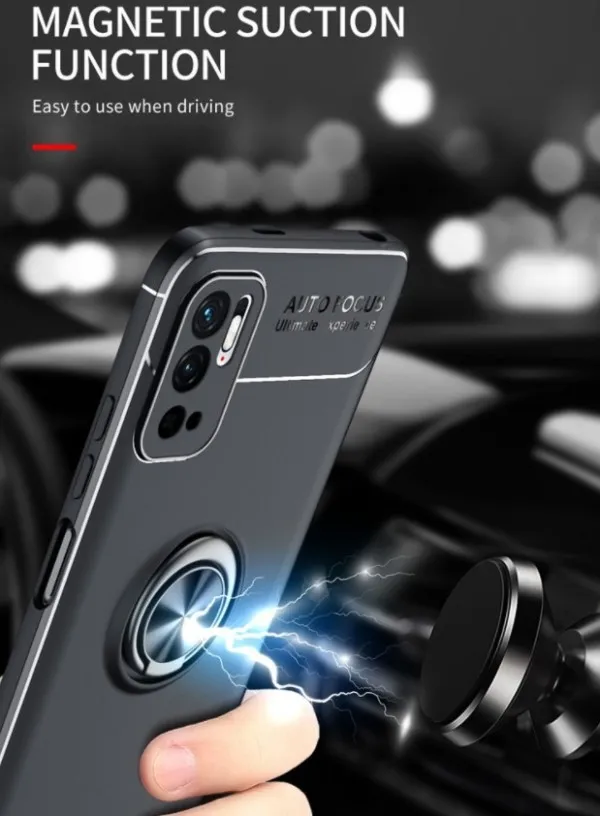 MCTK71-XIAOMI Redmi Note 8/Note 8 2021 * Futrola Elegant Magnetic Ring Black (179)