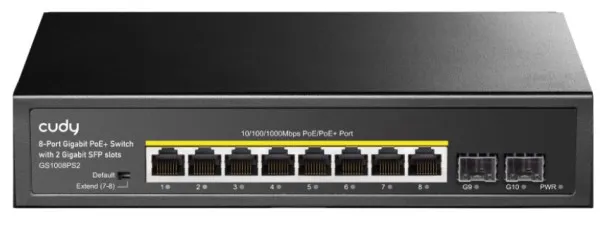 CUDY Cudy GS1008PS2 8-Port Gigabit PoE+ Switch with 2 Gigabit SFP slots 120W (alt. )