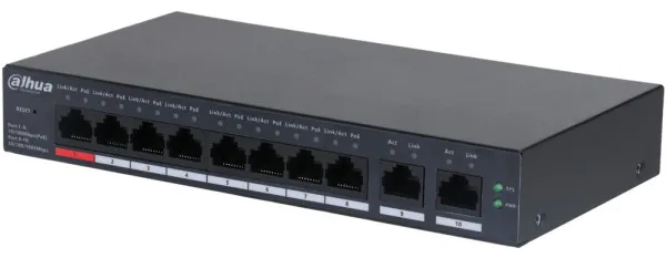 Dahua CS4010-8ET-110 SMART UPRAVLJIVI LAYER 2 POE 8-PORTNI SWITCH SA 2 UPLINK-A