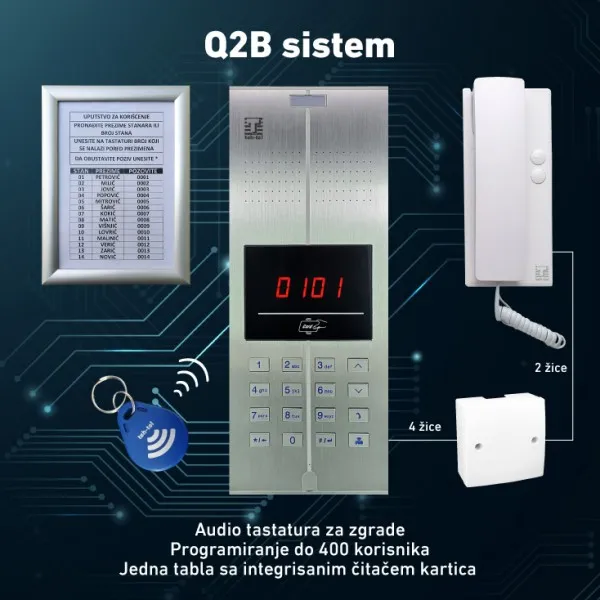 Teh-Tel Spoljna jedinica Q2B audio interfona 880