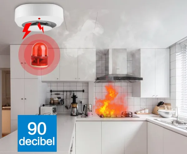 GEMBIRD SMART-SMOKE Gembird Zigbee Wifi pametni senzor detektor dima 80DB alarm pozara