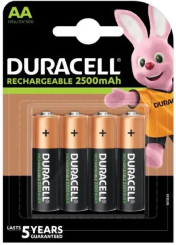 DURACELL Duracell 2500mAh AA R6 MN1500, PAK4 CK,punjive NiMH baterije (rechargeable Duralock stay charged 5g)