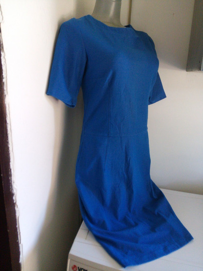 Plava poslovna haljina M