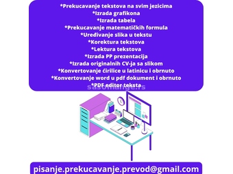 LEKTURA, KOREKTURA, PREKUCAVANJE, CV, PREZENTACIJE, PDF EDITOR