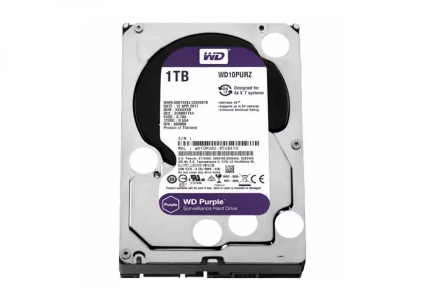 Hard disk 1TB SATA3 Western Digital Caviar 64MB WD10PURZ Purple