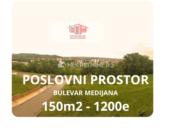 POSLOVNI PROSTOR NA BULEVARU MEDIJANA 150m2 – 1200e