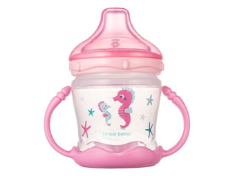 Canpol babies solja love&amp;sea 180ml sa silikonskim kljunom (57/300) - pink ( 57/300_pin )