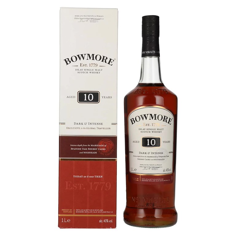 Bowmore 10 Years Old Dark & Intense Travel Exclusive
Bowmore 10 Years Old Dark & Intense Travel Exclusive