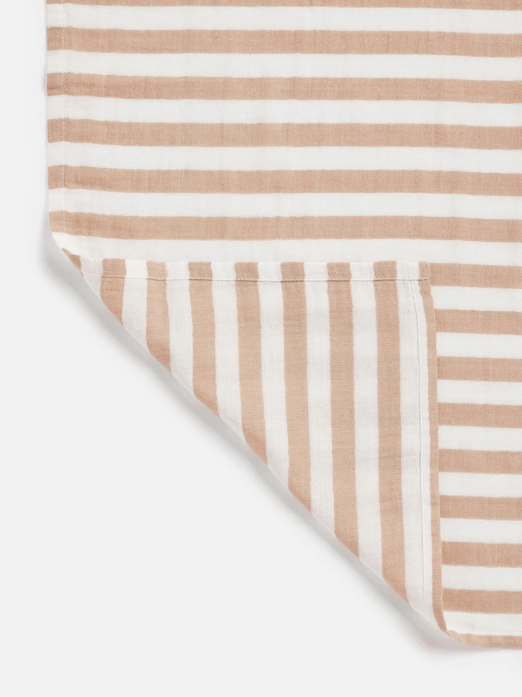 Neutral stripe Baby Extra Large 100% Cotton Multipurpose Muslin