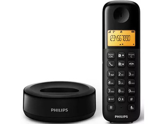 PHILIPS Fiksni bezicni telefon Philips D160 Ekran 1.6inc, Black