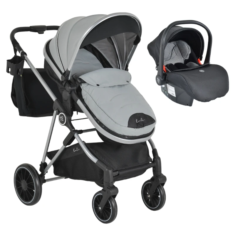 Cangaroo Kali kolica za bebe 3u1 Grey, 0m+