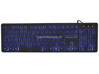 GEMBIRD KB-UML3-02 Gembird LED multimedijalna tastatura sa pozadinskim osvetljenjem, US layout USB