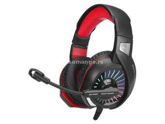 Slušalice sa mikrofonom Xtrike GH890 crno/crvene sa pozadinskim osvetljenjem