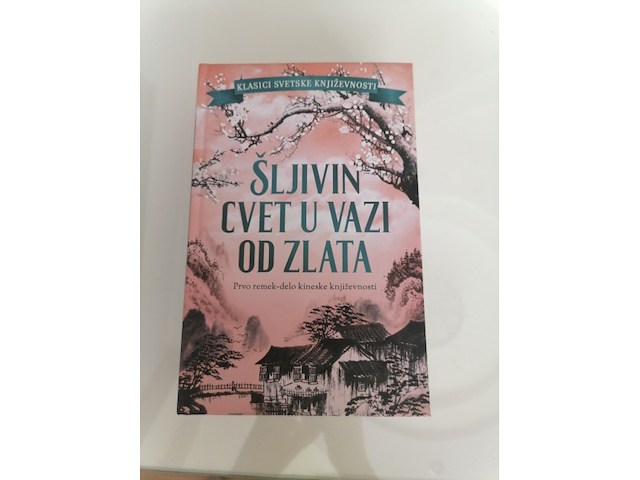 Šljivin cvet u vazi od zlata