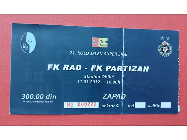 Rad-Partizan 31.3.2012