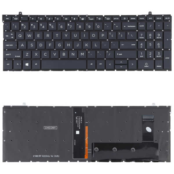 Tastatura za laptop HP ProBook 450 G9 455 G9 455R G9 mali enter sa pozadinskim osvetljenjem