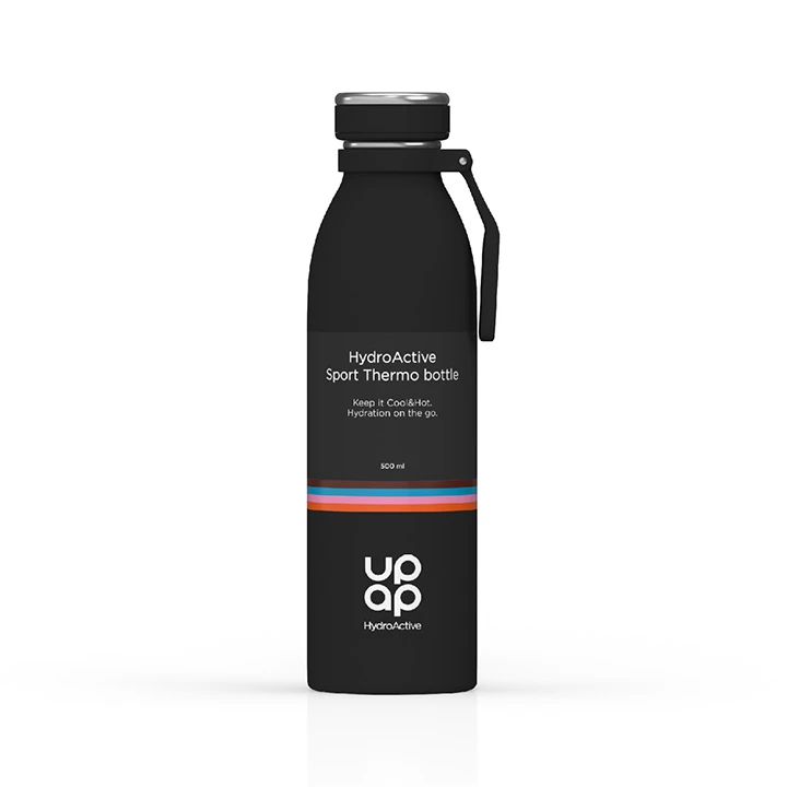 UpAp HydroActive Sport crna termo boca od nerđajućeg čelika sa ručkom 500 ml