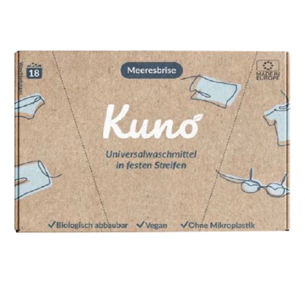 KUNO - DETERGENT STRIPS - 18 Wash loads - SEA BREEZE