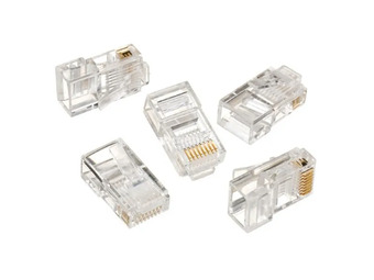 GEMBIRD LC-8P8C-001/10 Modular plug RJ45 8P8C 30u CAT5 UTP gold plated, 10 u pakovanju / CENA PO...