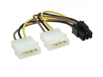 Adapter za napajanje za VGA 6pin na 2 x Molex Linkom