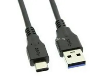 E-GREEN Kabl USB 3.0 A - USB tip C 3.1 M/M 1M crni