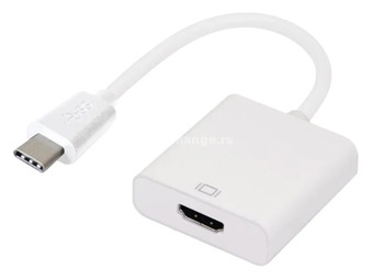 E-GREEN Adapter USB 3.1 tip C (M) - HDMI (F) beli