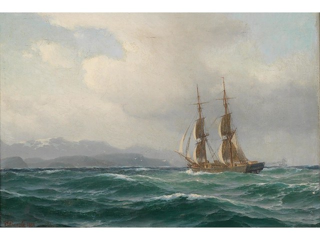 Maritime Painting Carl Emil Baagøe (Danish, 1829–1902)