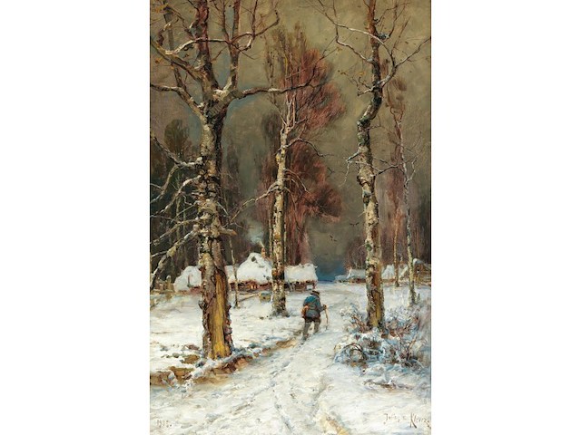 A Winter Evening (1905) Julius Sergius Klever (Russian,