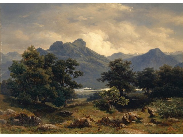 Mountain Landscape (1852) Carl Rudolph Jonas (German, 1