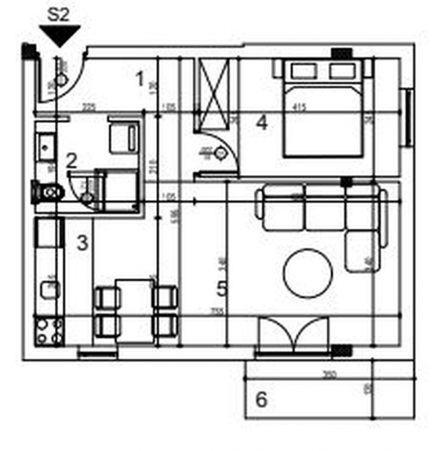 NOVI SAD - LIPOV GAJ - 46. 00 m2