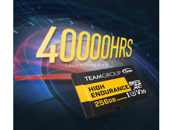 TEAM GROUP TeamGroup MICRO SDXC 256GB High Endurance UHS-I U3 V30,100/50MB/s, THUSDX256GIV3002 ZA...