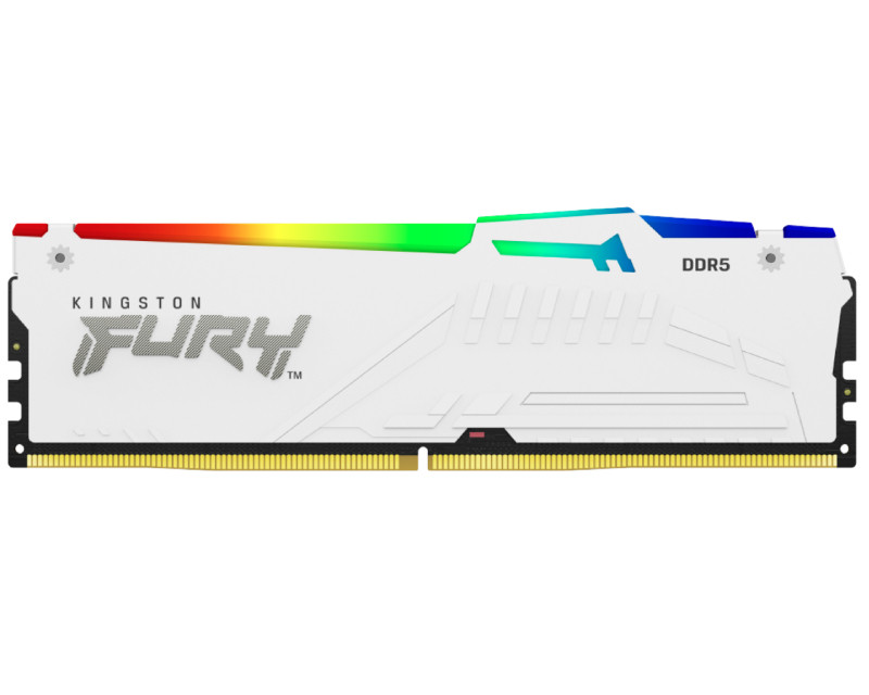 KINGSTON - DIMM DDR5 16GB 6400MT/s KF564C32BWA-16 FURY Beast White RGB XMP