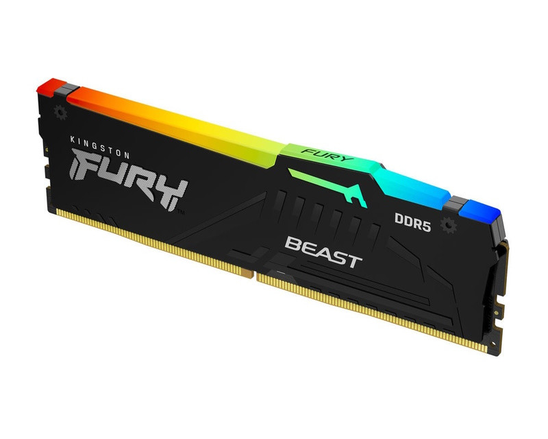 KINGSTON - DIMM DDR5 32GB 6400MT/s KF564C32BBEA-16 FURY Beast Black RGB EXPO