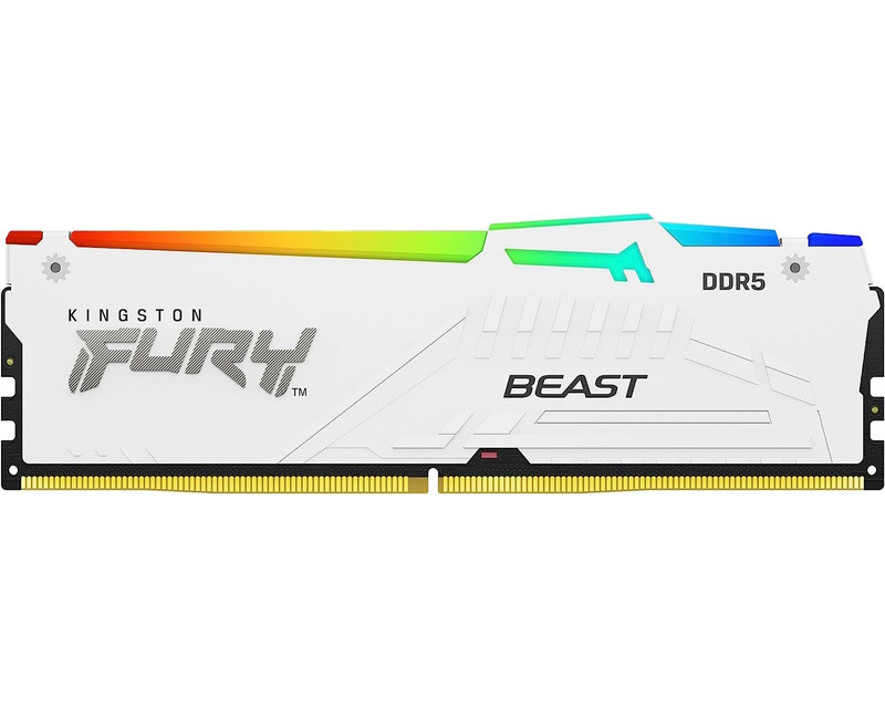 KINGSTON - DIMM DDR5 16GB 6800MT/s KF568C34BWA-16 FURY Beast White RGB XMP