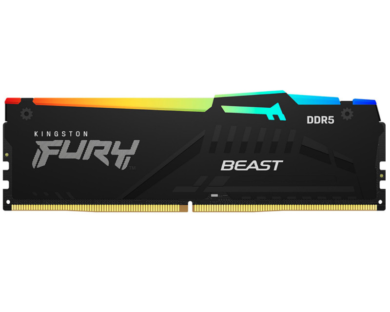 KINGSTON - DIMM DDR5 32GB 6400MT/s KF564C32BBA-32 FURY Beast Black RGB XMP