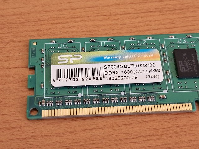 4GB DDR3 1600 dimm CL11 memorija