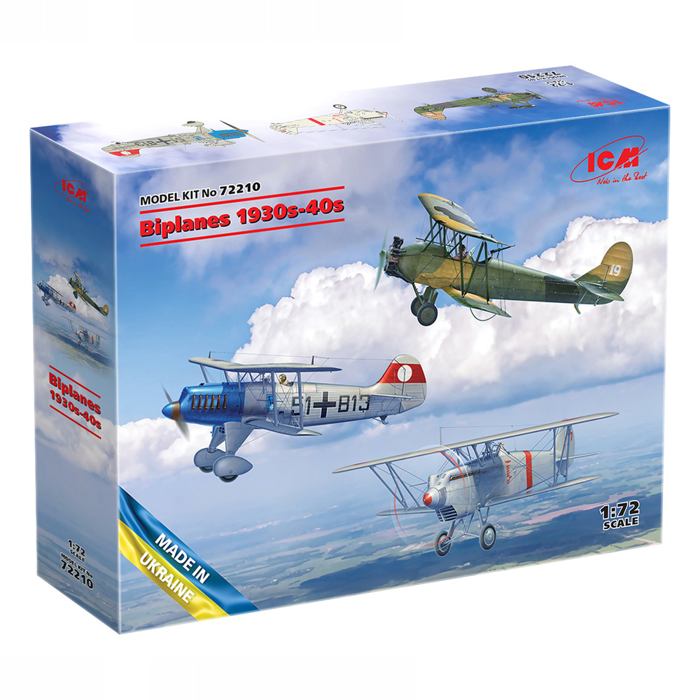 Biplanes Of The 1930s And 1940s (Не-51A-1, Ki-10-II, U-2/Po-2VS) 1:72