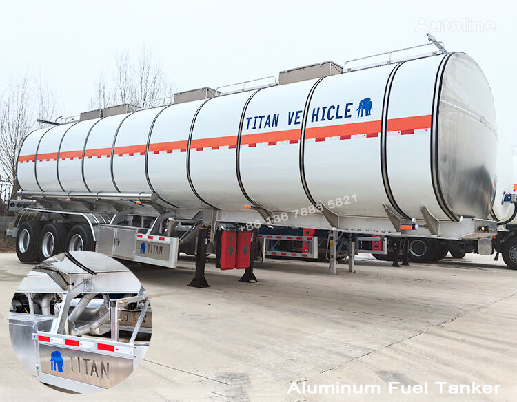 Nova TITAN Aluminum Tanker Trailer for Sale in DR Congo cisterna za goriva i maziva