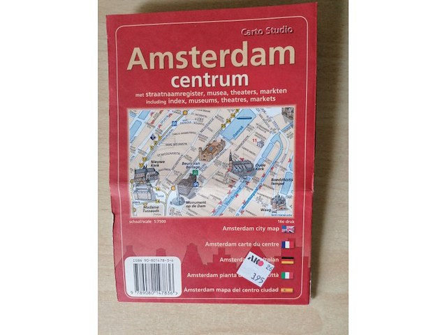 Amsterdam mapa grada i metro plan