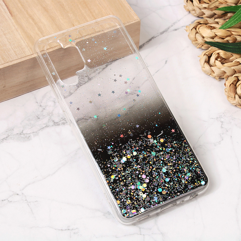 Maska Silikonska Glitter za Samsung A325F Galaxy A32 4G (EU) crna