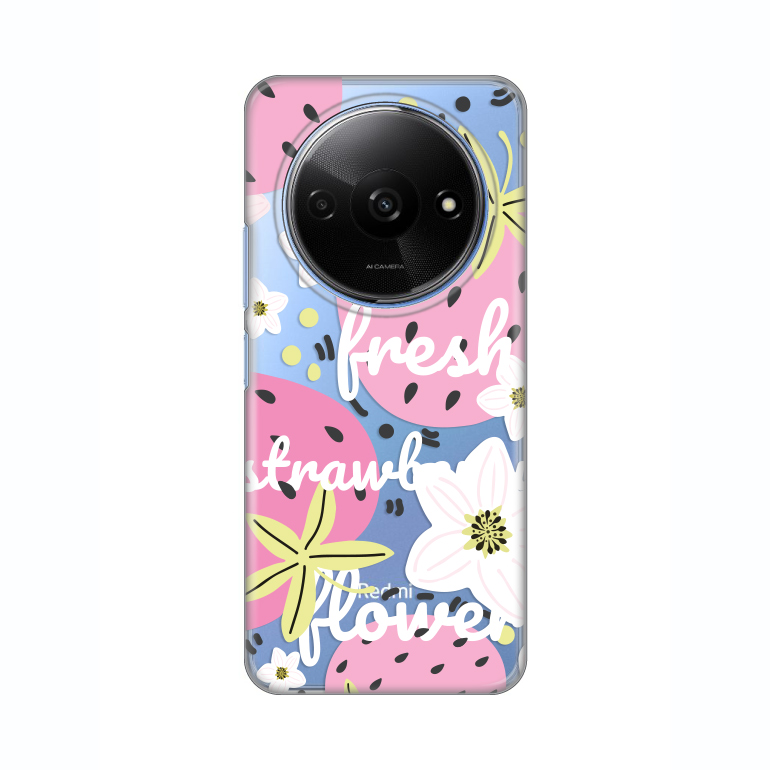 Maska Silikonska Print Skin za Xiaomi Redmi A3 Fresh Pink