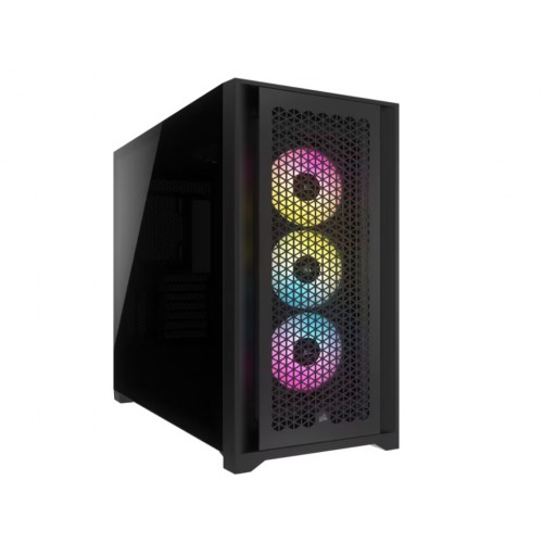 Kućište CORSAIR iCUE 5000D AIRFLOW Mid-Tower/Gaming/ATX/kaljeno staklo/bez napajanja/RGB/crna